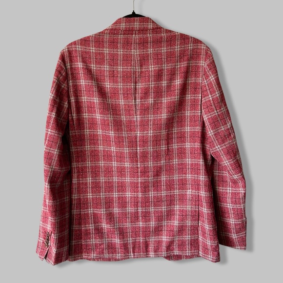 Olliver Grey | Suits & Blazers | Olliver Grey Red Plaid Wool Linen ...